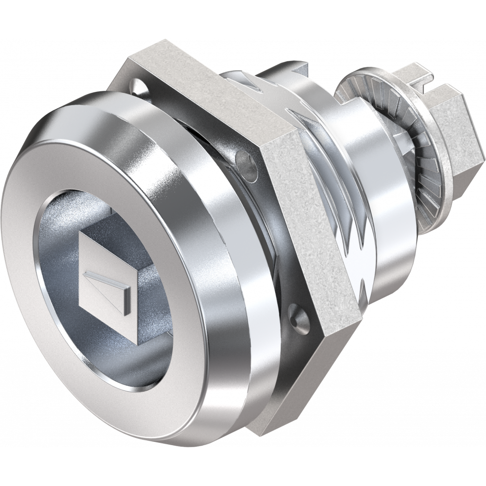 EMKA 1000-U212-01 Safety quarter turn latch, square 7, zinc die chrome ...