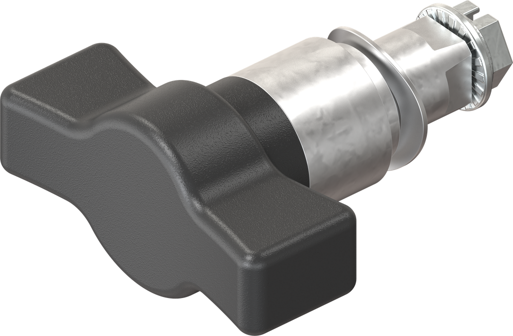 EMKA 1000-U78 Wing knob insert, Zinc die and polyamide black — Steel ...