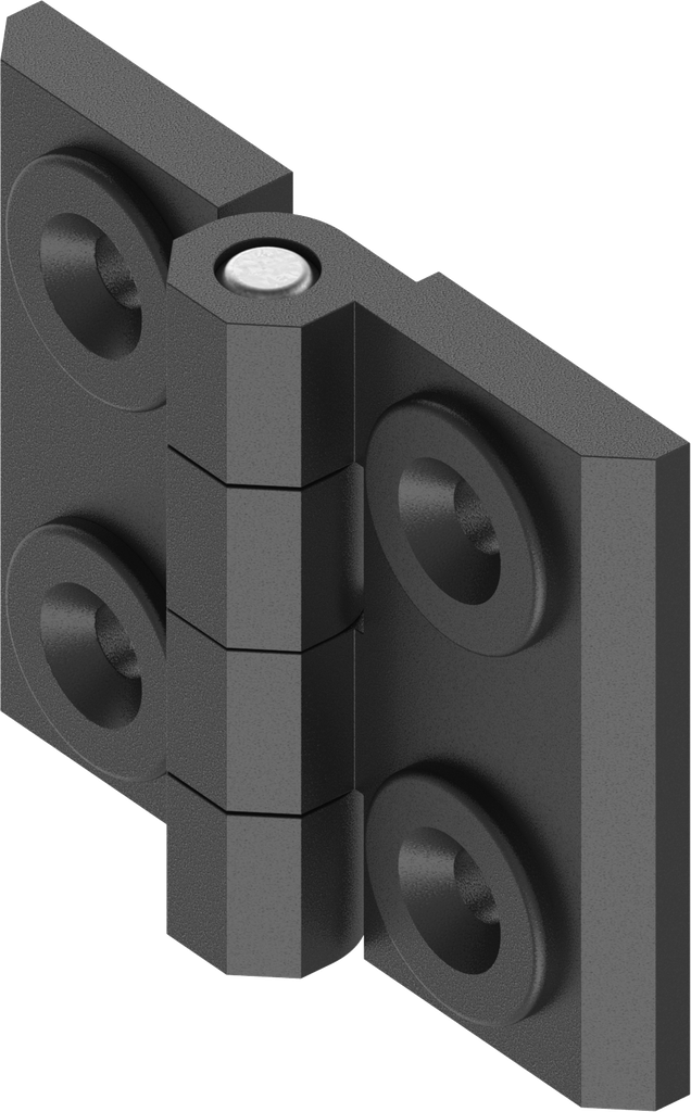 EMKA 1056-U27 180° 2D Hinge, Zinc die black powder-coated — Steel City ...