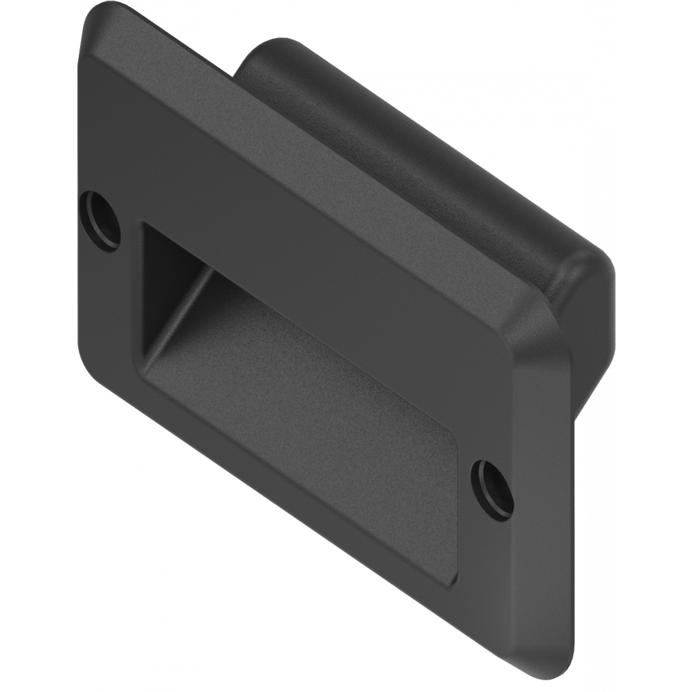 EMKA 1091-105 Recessed grip handle, foamed, Polyamide GF black — Steel ...