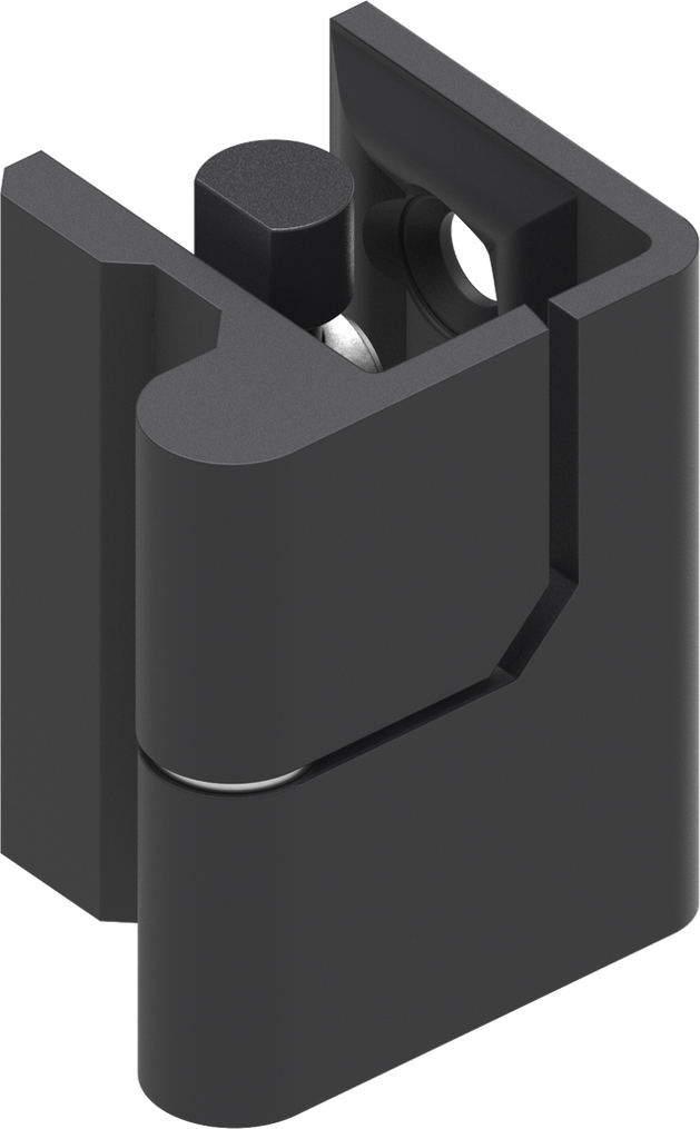 EMKA 1110-U119 - 180° Hinge, right version, Zinc die and steel black p ...