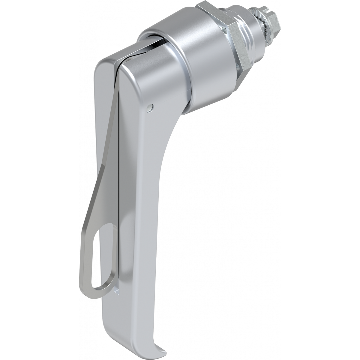 1000-U189 EMKA Pad-Locking Chrome Plated L-Handle — Steel City Supply