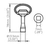 204-0102.00-00000 DIRAK Square 7mm Female Key — Steel City Supply