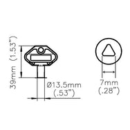 1004-39 EMKA Triangular 7mm Key — Steel City Supply