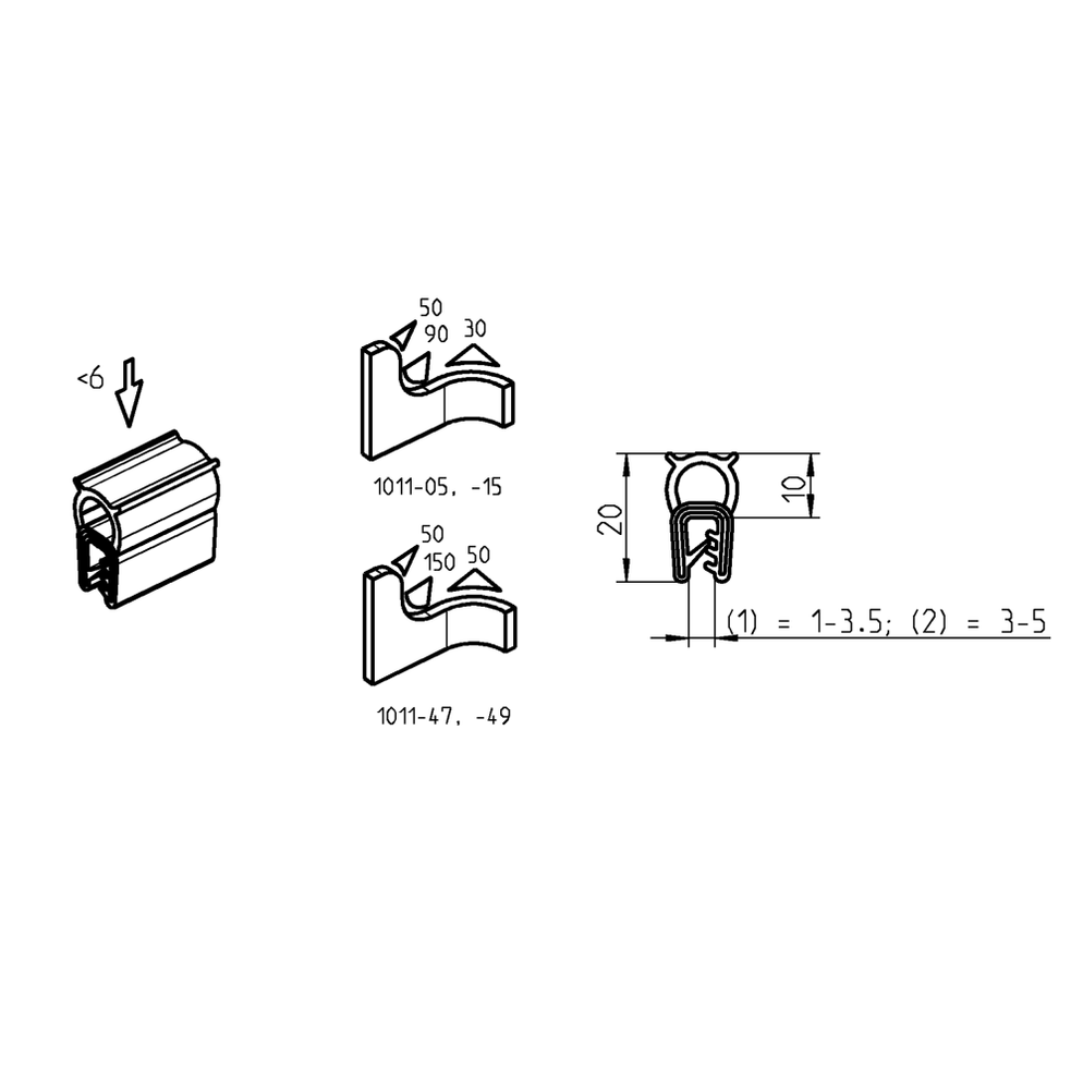 1011-05 EMKA Sponge Rubber Gasket EPDM — Steel City Supply