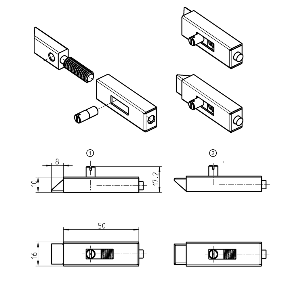 1053-U5 EMKA Weld-On Slam Lock — Steel City Supply