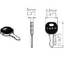 1108-1-1 EMKA EK333 Key Silver Grip Key — Steel City Supply